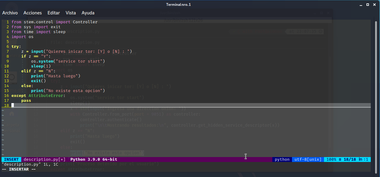 Obteniendo informacion de onion